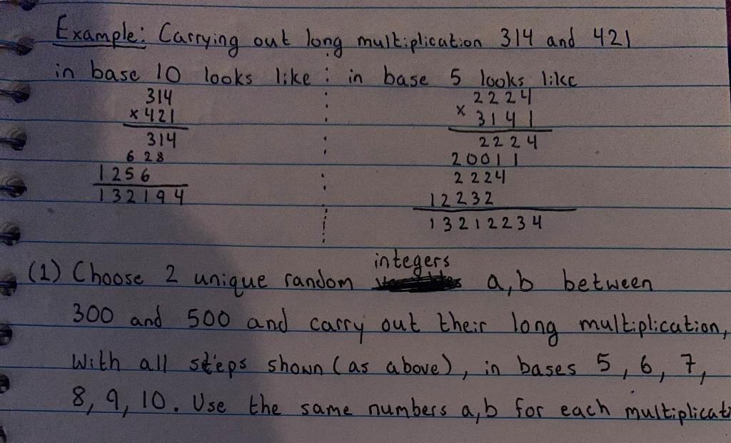 Solved 6 28 Example: Carrying out long multiplication 314 | Chegg.com