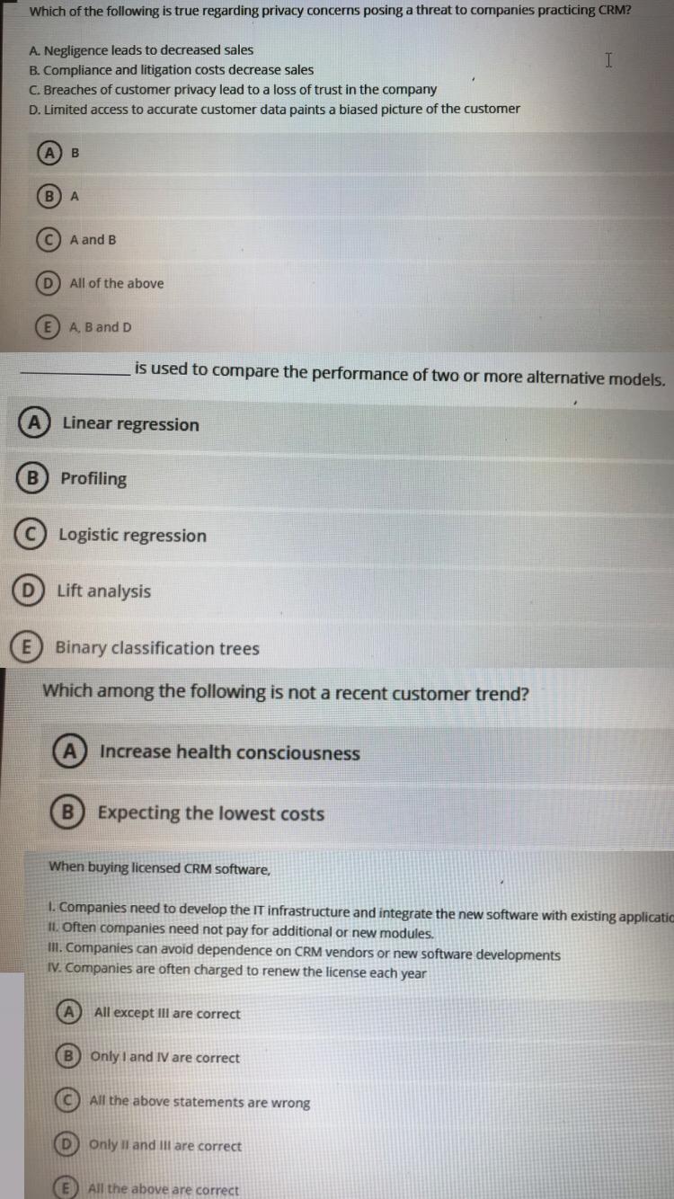 Solved Which of the following is true regarding privacy | Chegg.com