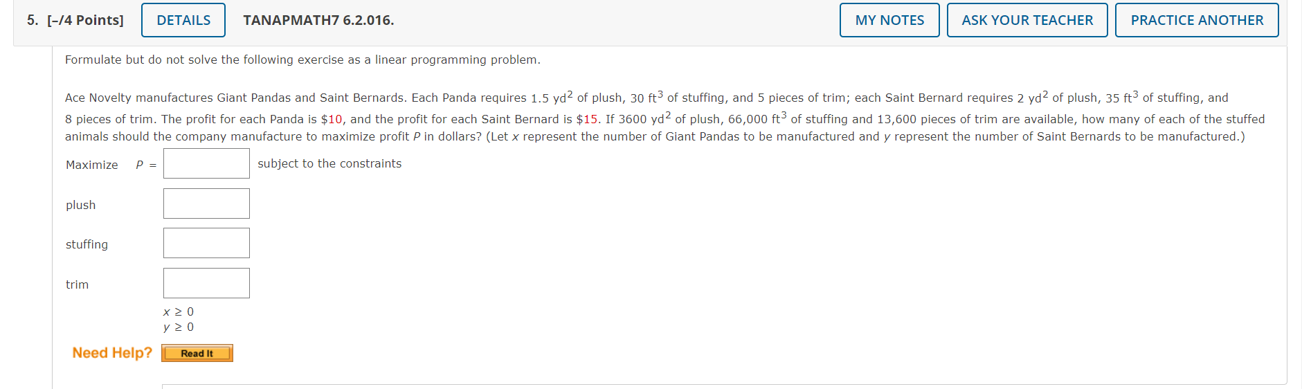 Solved Formulate but do not solve the following exercise as | Chegg.com