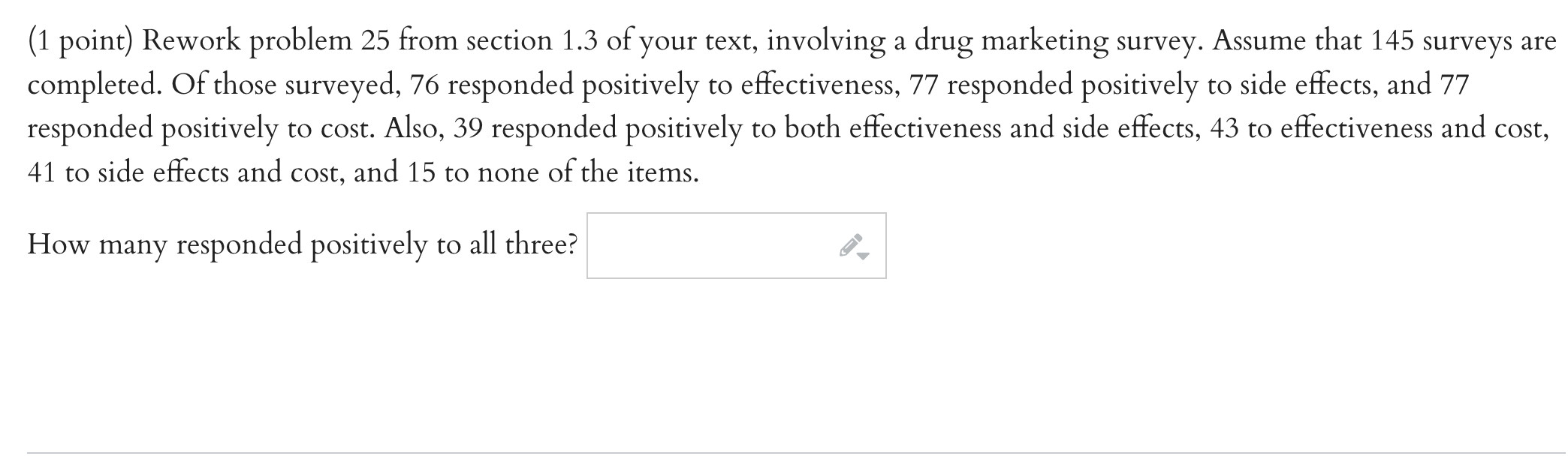 Solved 1 Point Rework Problem 25 From Section 1 3 Of Your