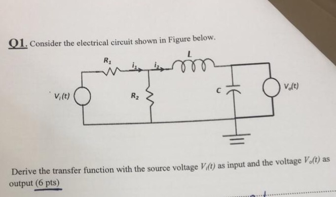 Solved QL Consider the electrical circuit shown in Figure | Chegg.com