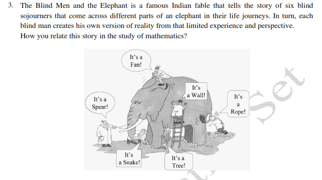 Solved 3. The Blind Men and the Elephant is a famous Indian | Chegg.com