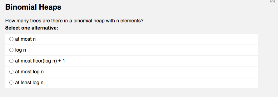 Solved 3 Binomial Heaps How many trees are there in a | Chegg.com