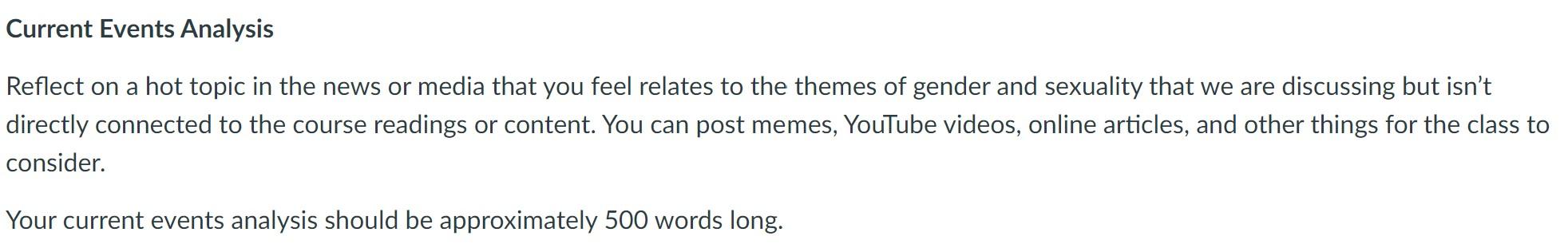 Solved Current Events Analysis Reflect on a hot topic in the | Chegg.com