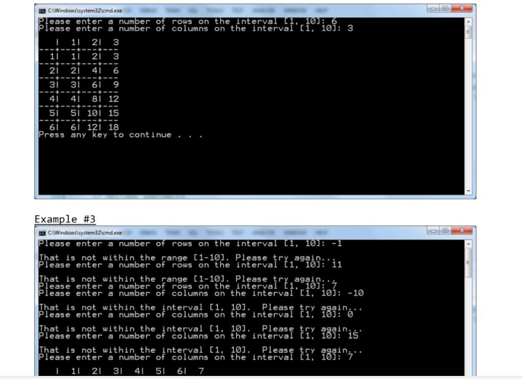 Solved Write a program that displays a 2D multiplication | Chegg.com