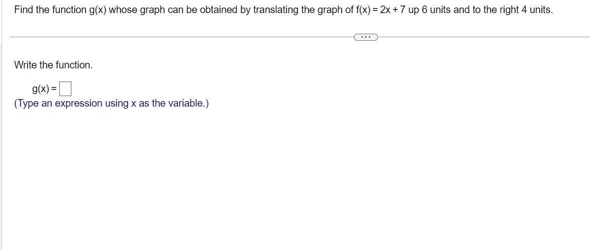 Solved Find The Function G X Whose Graph Can Be Obtained By