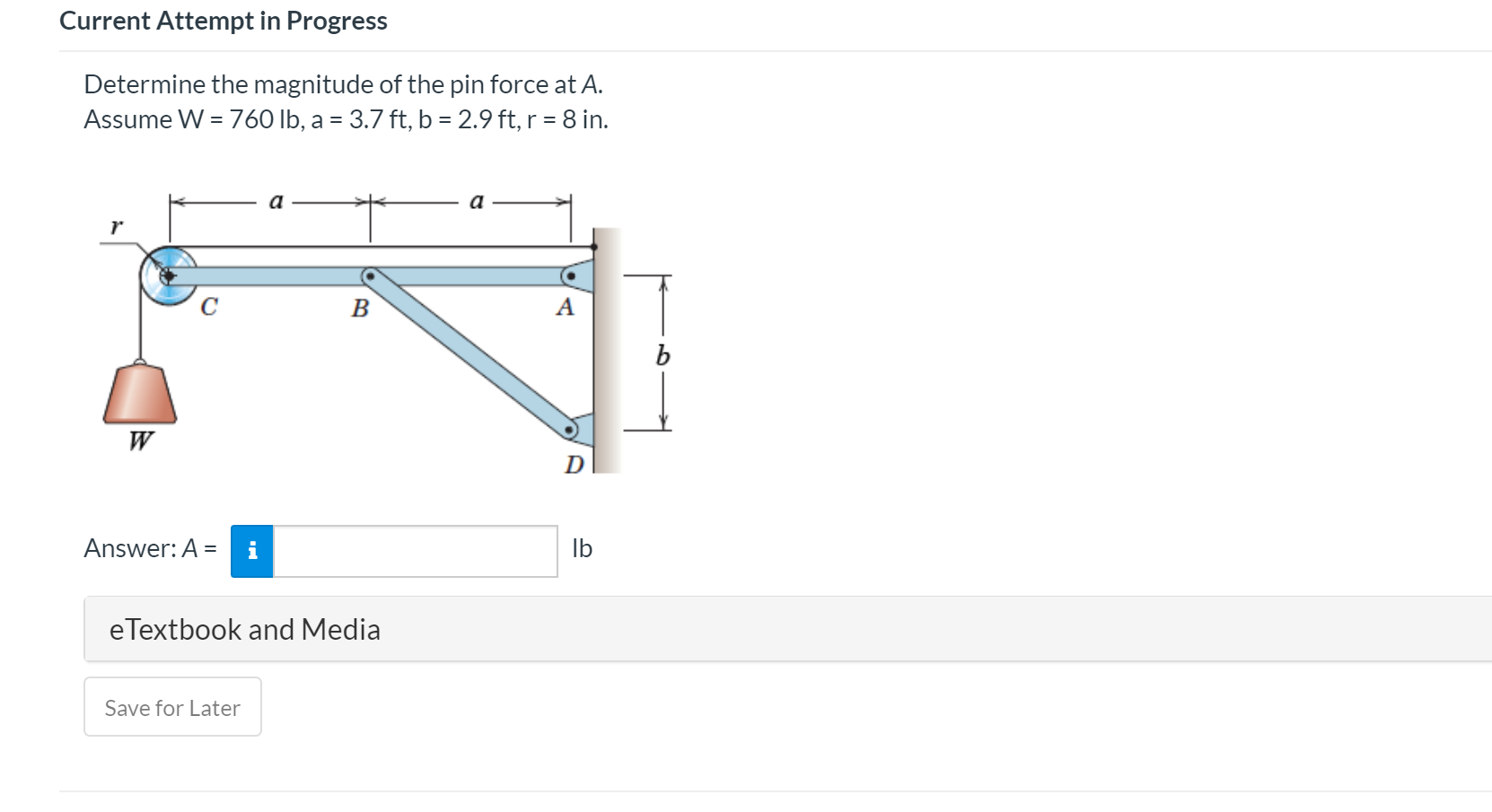 Solved Current Attempt in Progress Determine the magnitude | Chegg.com