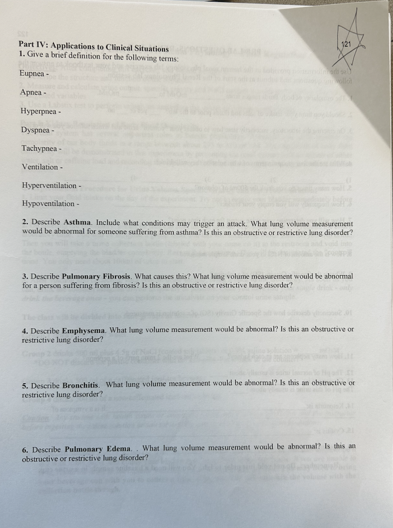 Solved Part IV: Applications to Clinical Situations 1. Give | Chegg.com