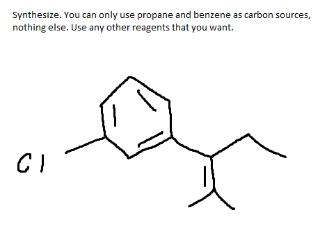Solved Synthesize. You can only use propane and benzene as | Chegg.com