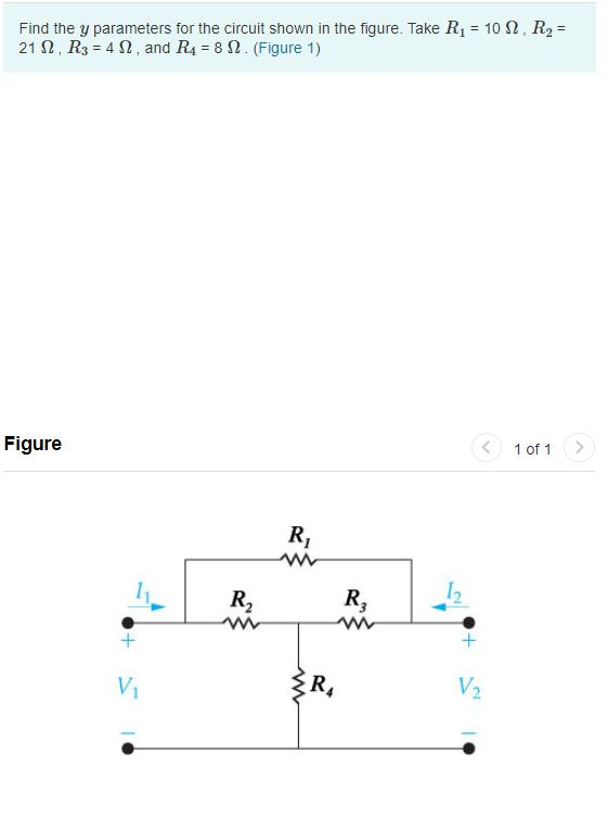 Solved Find the y parameters for the circuit shown in the | Chegg.com