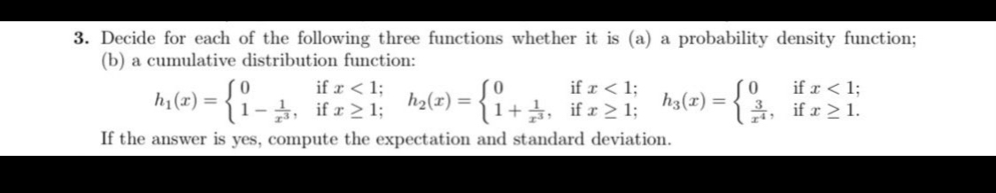 Solved Decide for each of the following three functions | Chegg.com