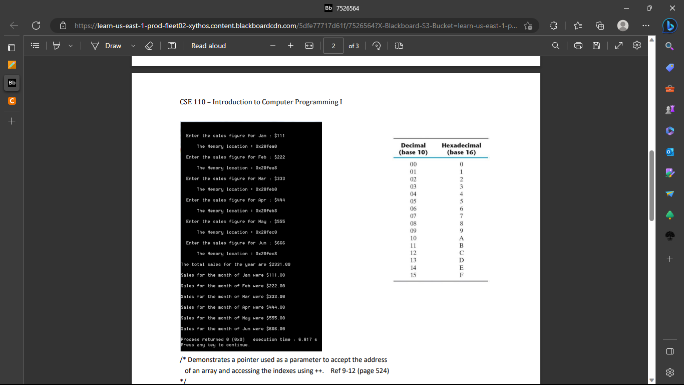 Solved Pointer - Pointers, reference program 9-12 from the | Chegg.com