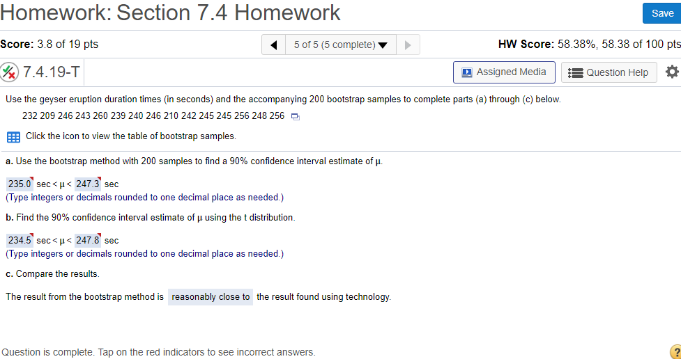 Solved Homework Section 7 4 Homework Save Score 3 8 Of 19
