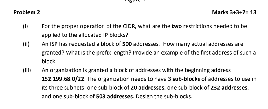 Solved Problem 2Marks 3+3+7=13(i) ﻿For the proper operation | Chegg.com