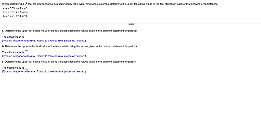 Solved When performing a ψ2 test for independence in a | Chegg.com