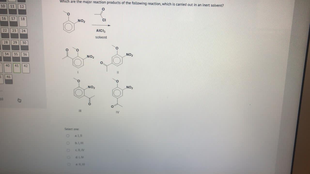 Solved Which are the major reaction products of the | Chegg.com