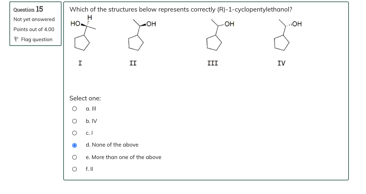 Solved Question 15 Not yet answered Which of the structures | Chegg.com