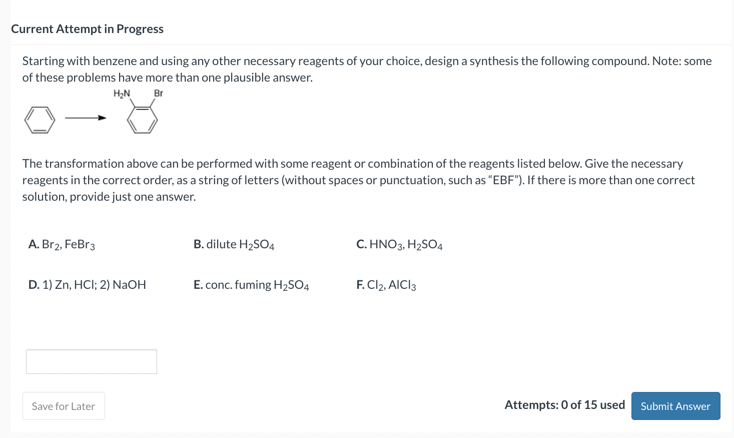 Solved Starting with benzene and using any other necessary | Chegg.com