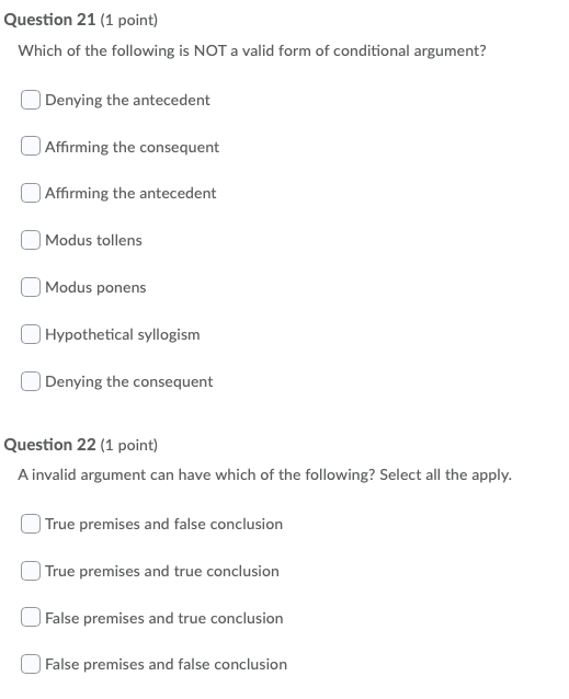 Solved Question 21 (1 point) Which of the following is NOT a | Chegg.com