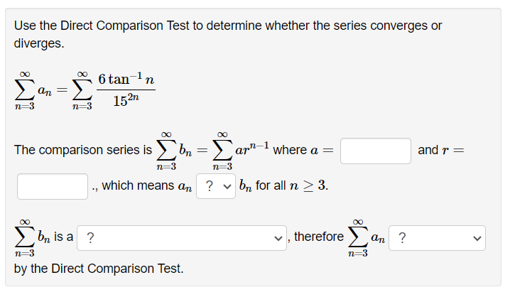 Solved Use the Direct Comparison Test to determine whether | Chegg.com