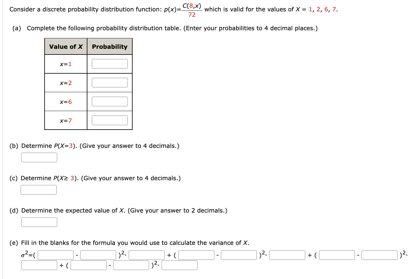 Solved Consider a discrete probability distribution | Chegg.com