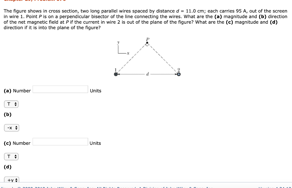 Solved The figure shows in cross section, two long parallel | Chegg.com
