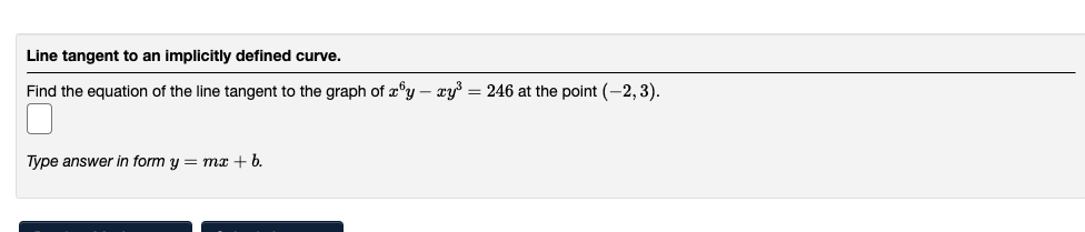 Solved Line tangent to an implicitly defined curve. Find the | Chegg.com
