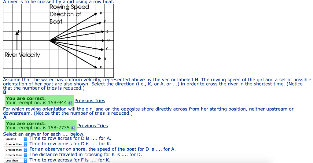 Solved A river is to be crossed by a girl using a row boat. | Chegg.com