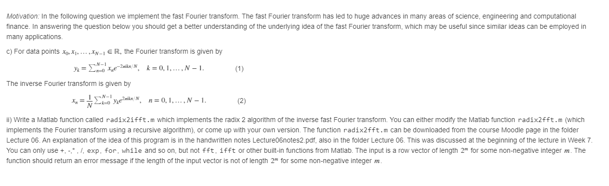Solved finance. In answering the question below you should | Chegg.com