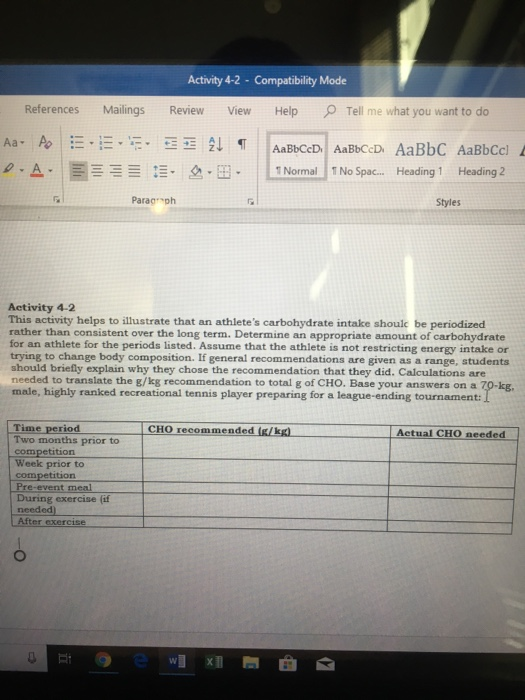 Solved Activity 4-2-Compatibility Mode References Mailings | Chegg.com