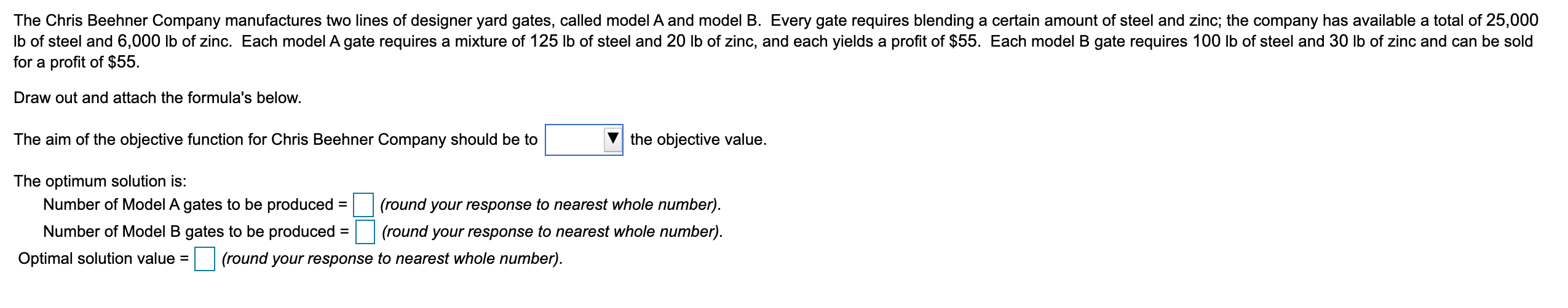 Solved The Chris Beehner Company manufactures two lines of | Chegg.com