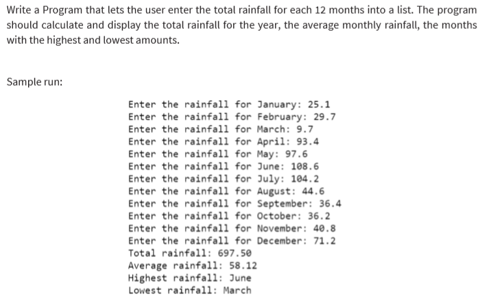 Solved Write a Program that lets the user enter the total | Chegg.com