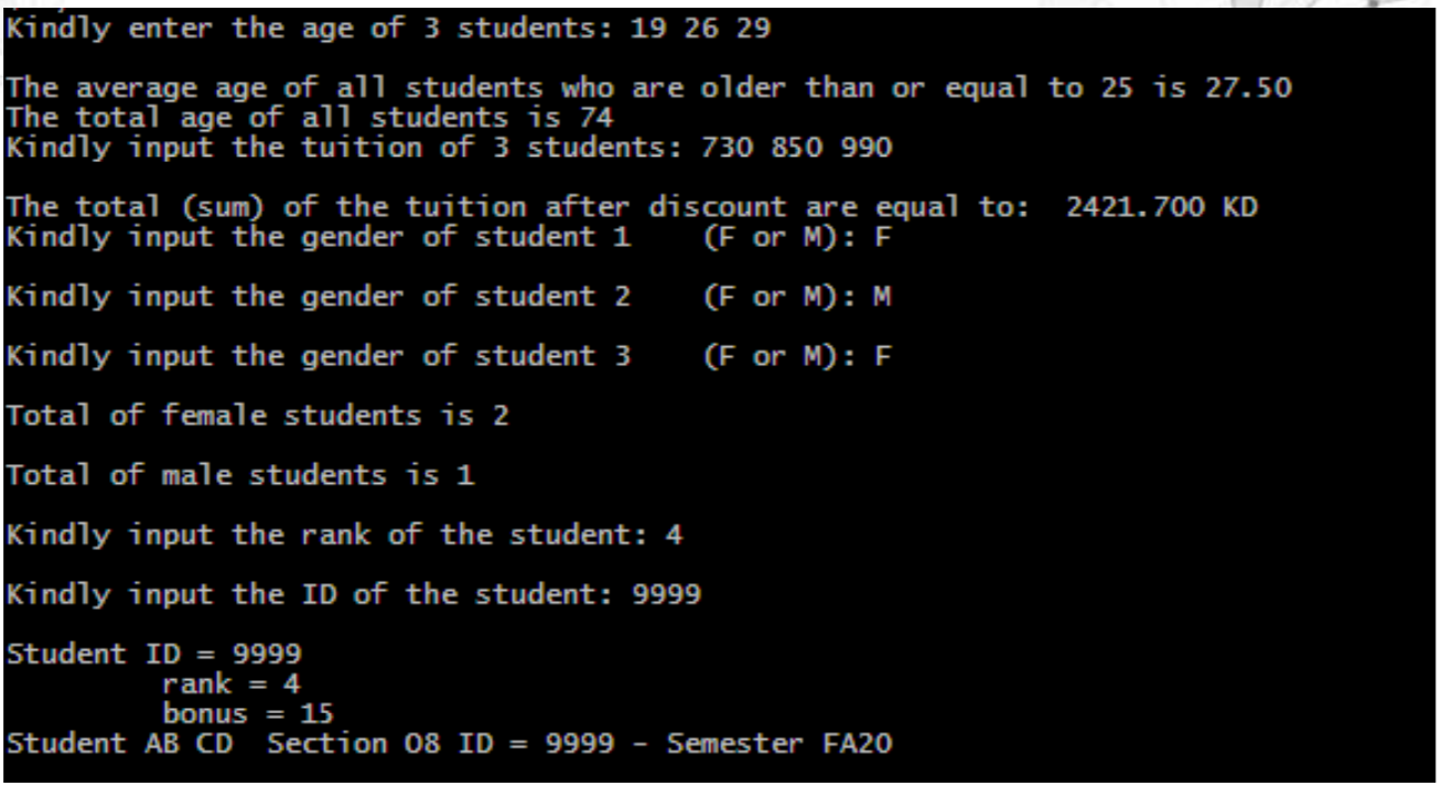 Solved Write a C program that calculates the total age and | Chegg.com