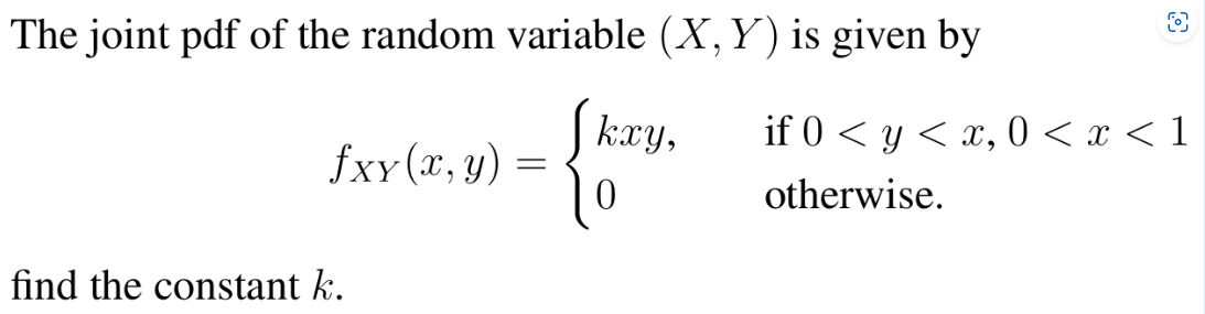 Solved The joint pdf of the random variable (X,Y) is given | Chegg.com