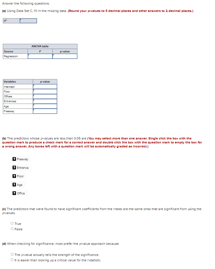 Solved Answer the following questions. (a) Using Data Set C, | Chegg.com
