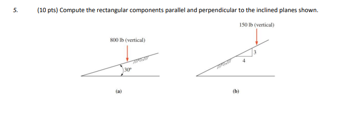 Solved 5. (10 pts) Compute the rectangular components | Chegg.com