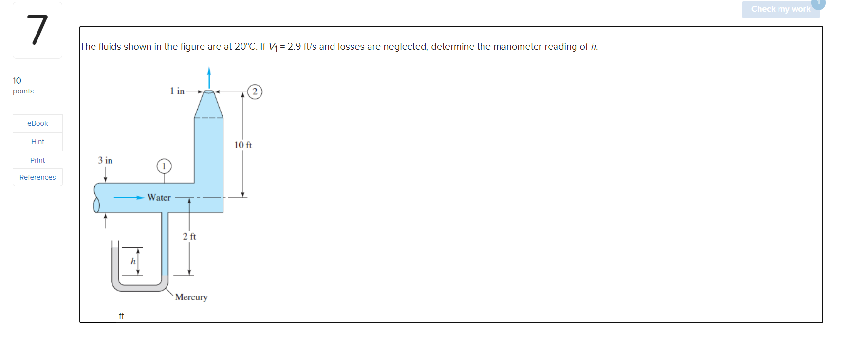 Solved The fluids shown in the figure are at 20∘C. If | Chegg.com