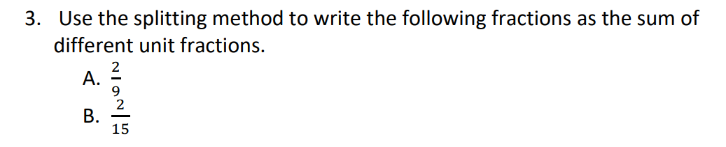 Solved 3. Use the splitting method to write the following | Chegg.com