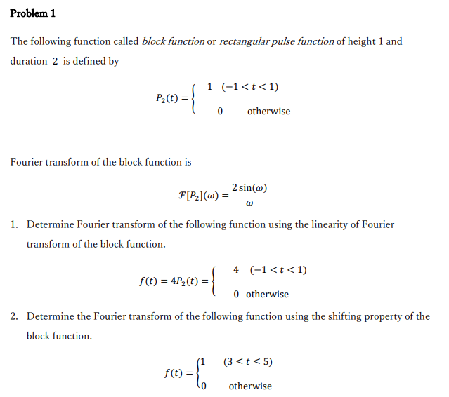 Solved Problem 1 The following function called block | Chegg.com