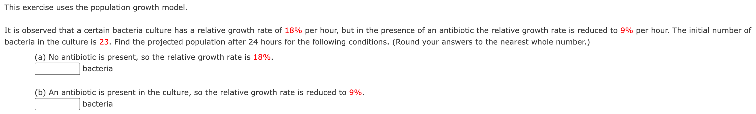 Solved His Exercise Uses The Population Growth Model The 6073