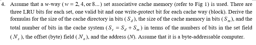 Solved Assume that a w-way ( w=2,4, or 8… ) set associative | Chegg.com
