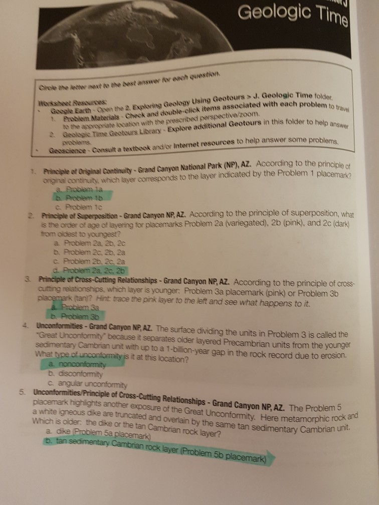 Solved Geologic Time Ghote the iester neit o the ust answer | Chegg.com