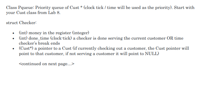needs to be in C++, starter code for cust.cpp/.h and | Chegg.com