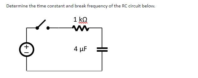 Solved Determine the time constant and break frequency of | Chegg.com