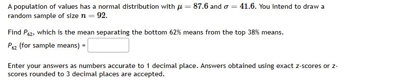 Solved A population of ﻿values has a normal distribution | Chegg.com