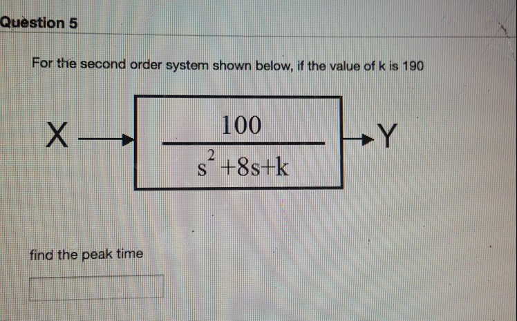 Solved Question 1 The unit step response of a second order | Chegg.com