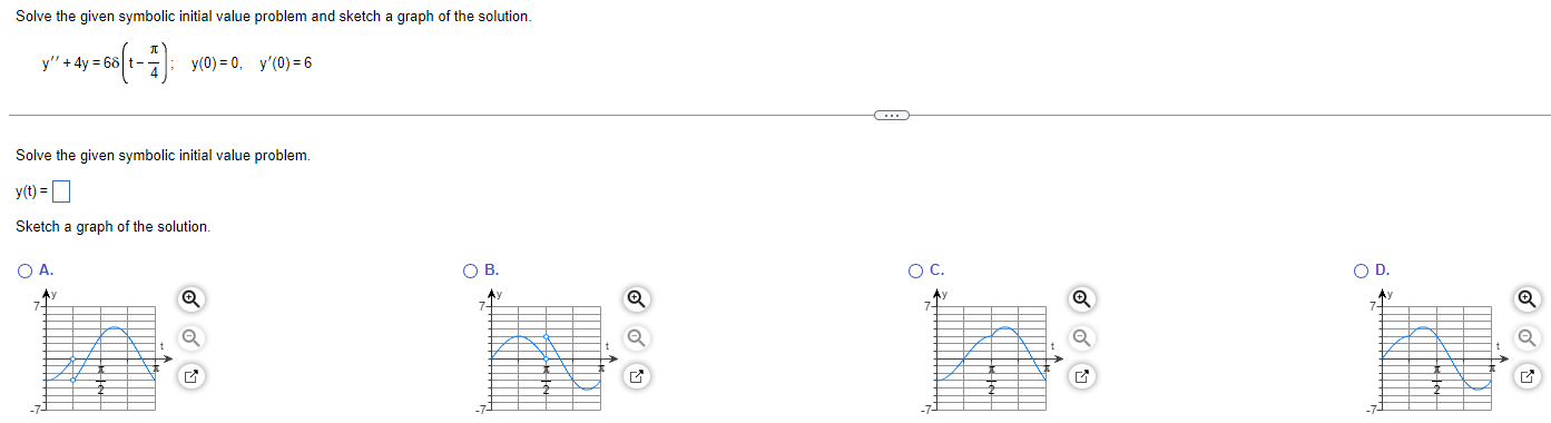 Solved Solve The Given Symbolic Initial Value Problem And 7450