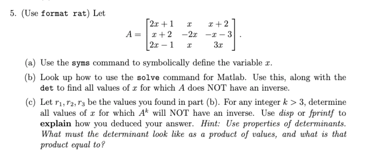 Solved 5. (Use format rat) Let (2x + C A -2.3 x + 2 |2x - 1 | Chegg.com