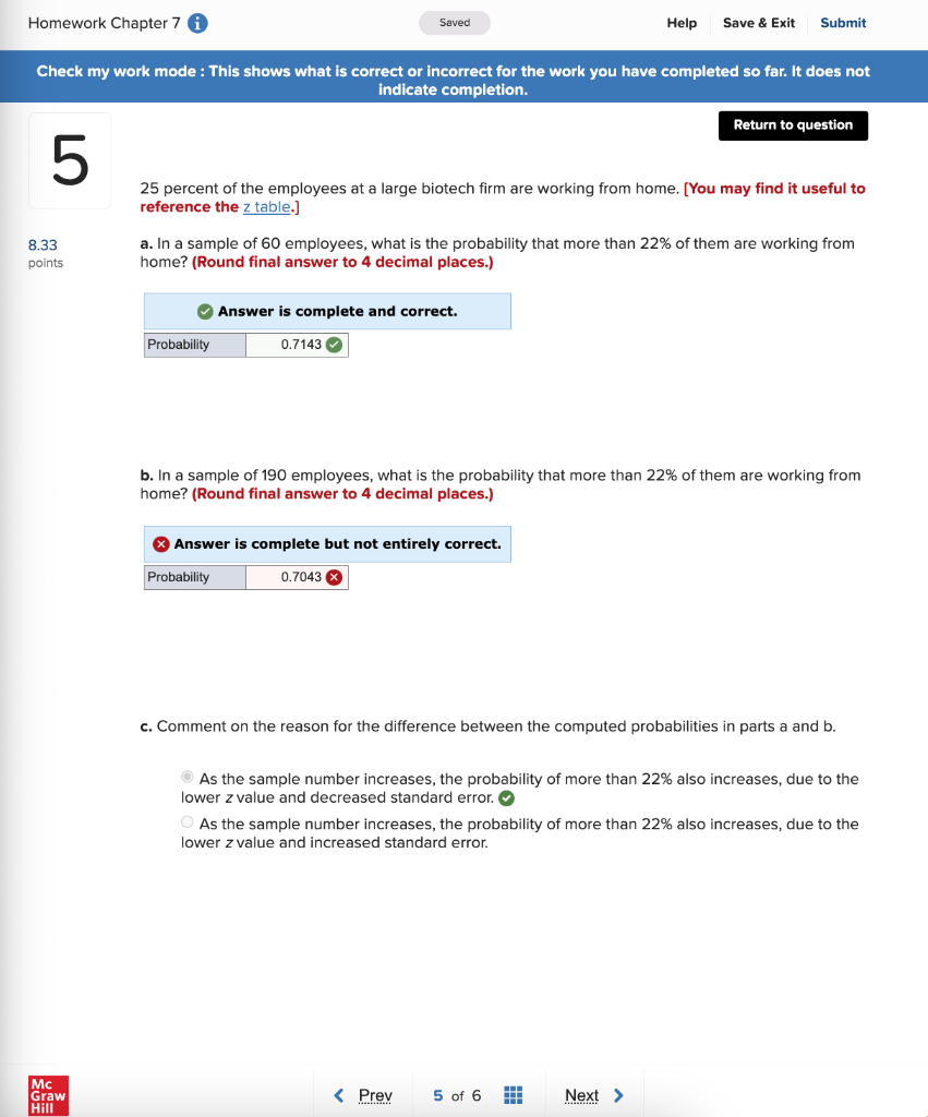 Solved Check my work mode: This shows what is correct or | Chegg.com