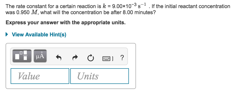 Solved The rate constant for a certain reaction is k | Chegg.com